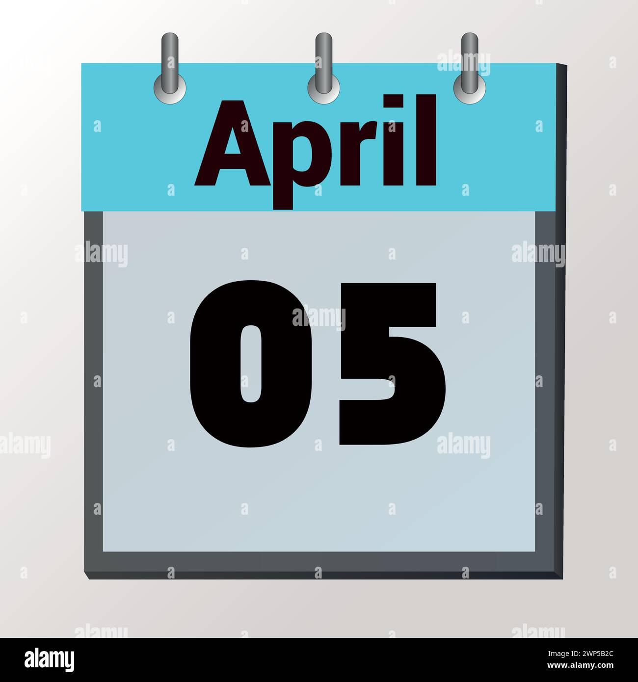 day on the calendar, vector image format, April 05 Stock Vector Image ...