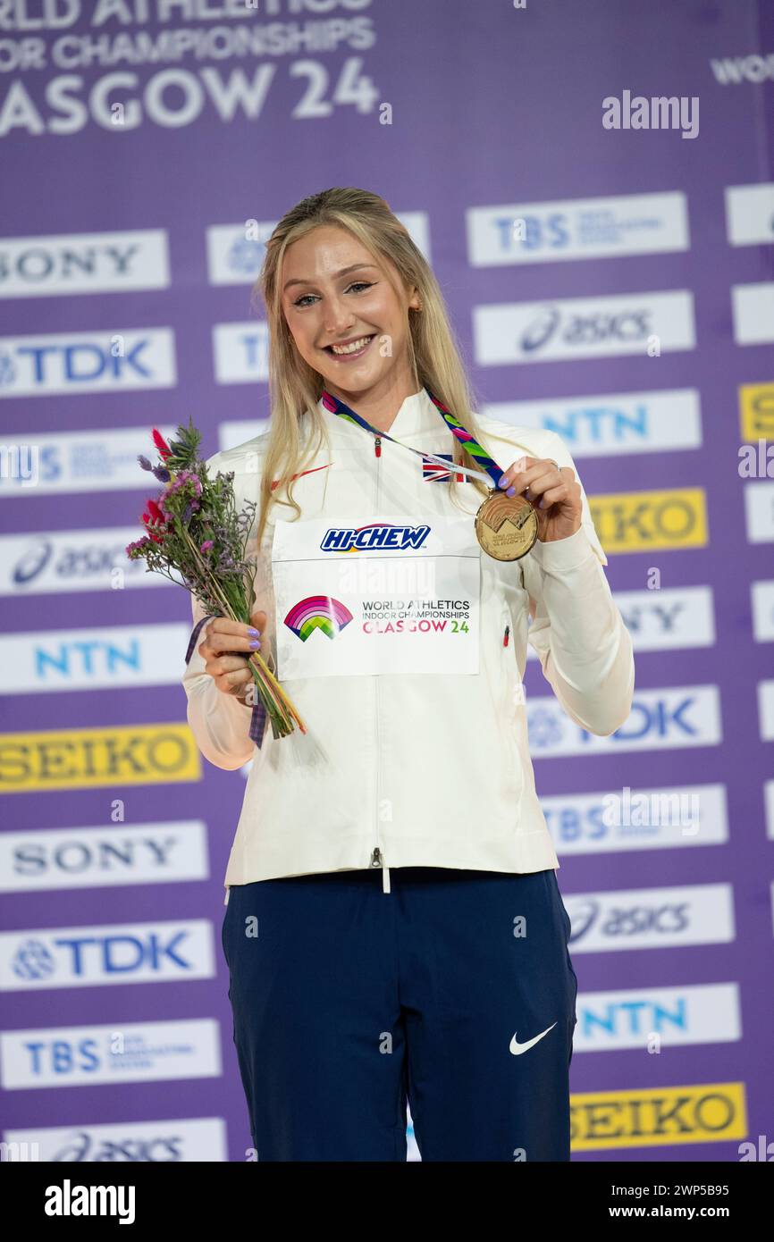 Glasgow, UK. 03rd Mar, 2024. Molly Caudery of Great Britain gold medal ...