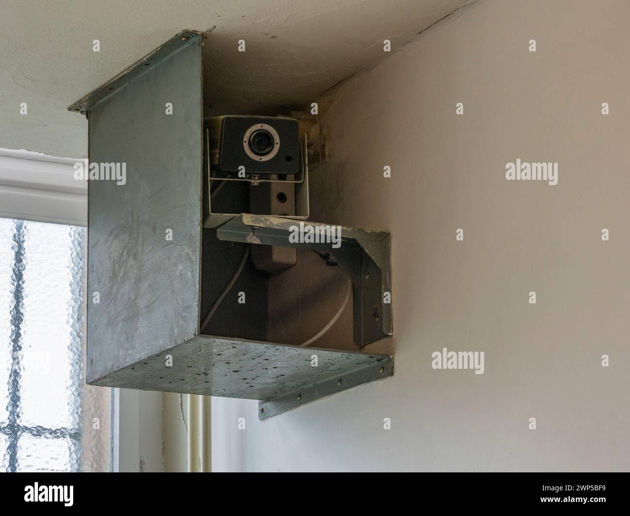 CCTV camera inside the cell wing of the former Cold War Stasi prison ...