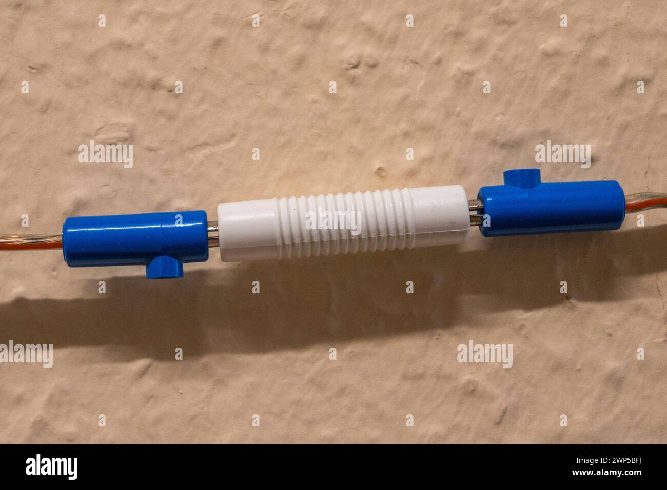 Wire on the walls for prison guards to pull in an emergency on the cell ...