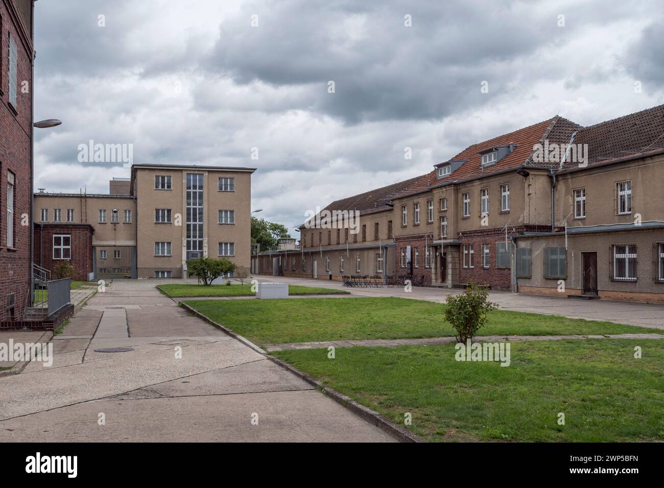 General view of the grounds inside the former Cold War Stasi prison ...