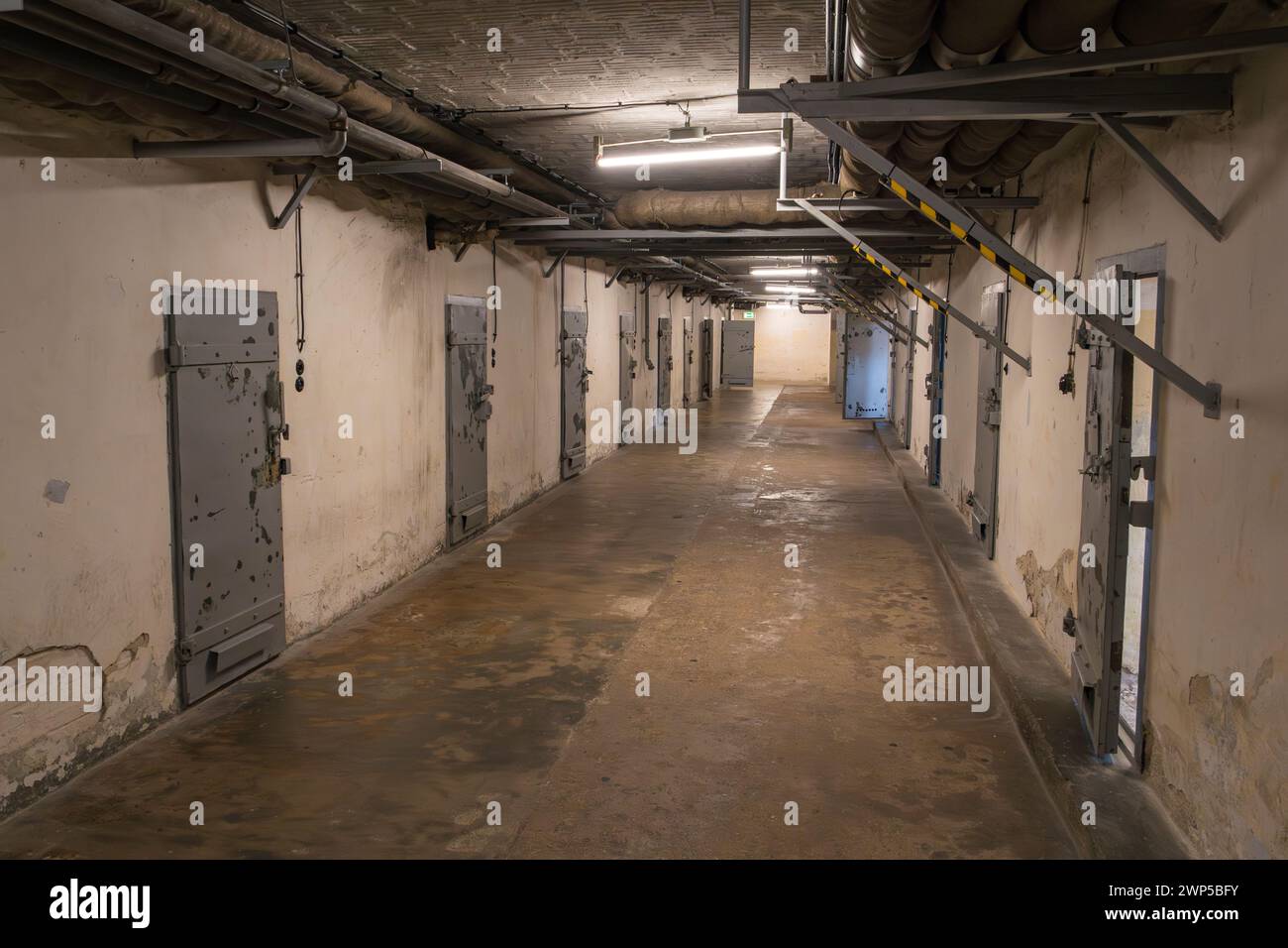 General view of cells in the U-boot (U-boat) submarine basement in the ...