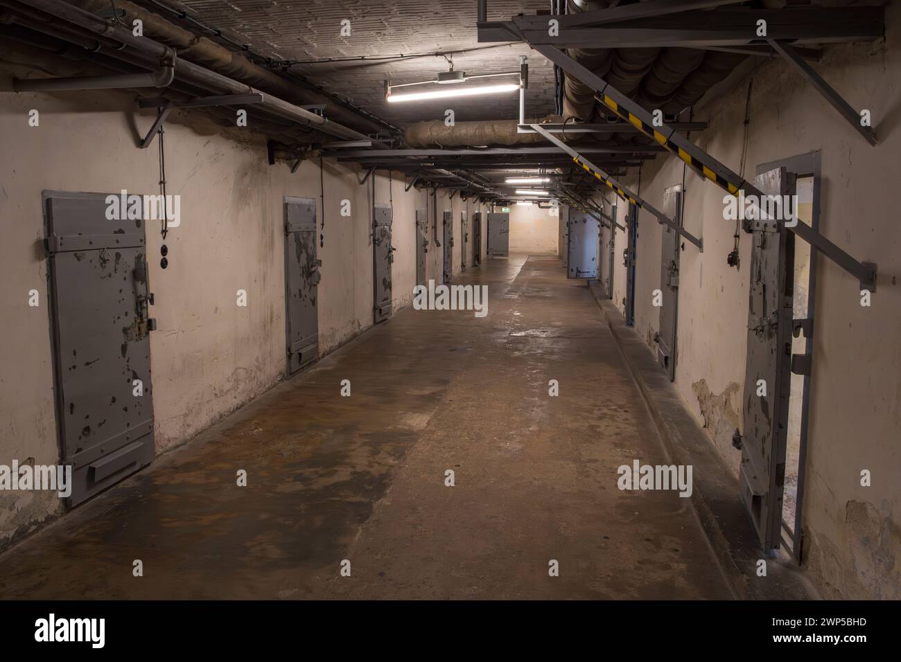 General view of cells in the U-boot (U-boat) submarine basement in the ...