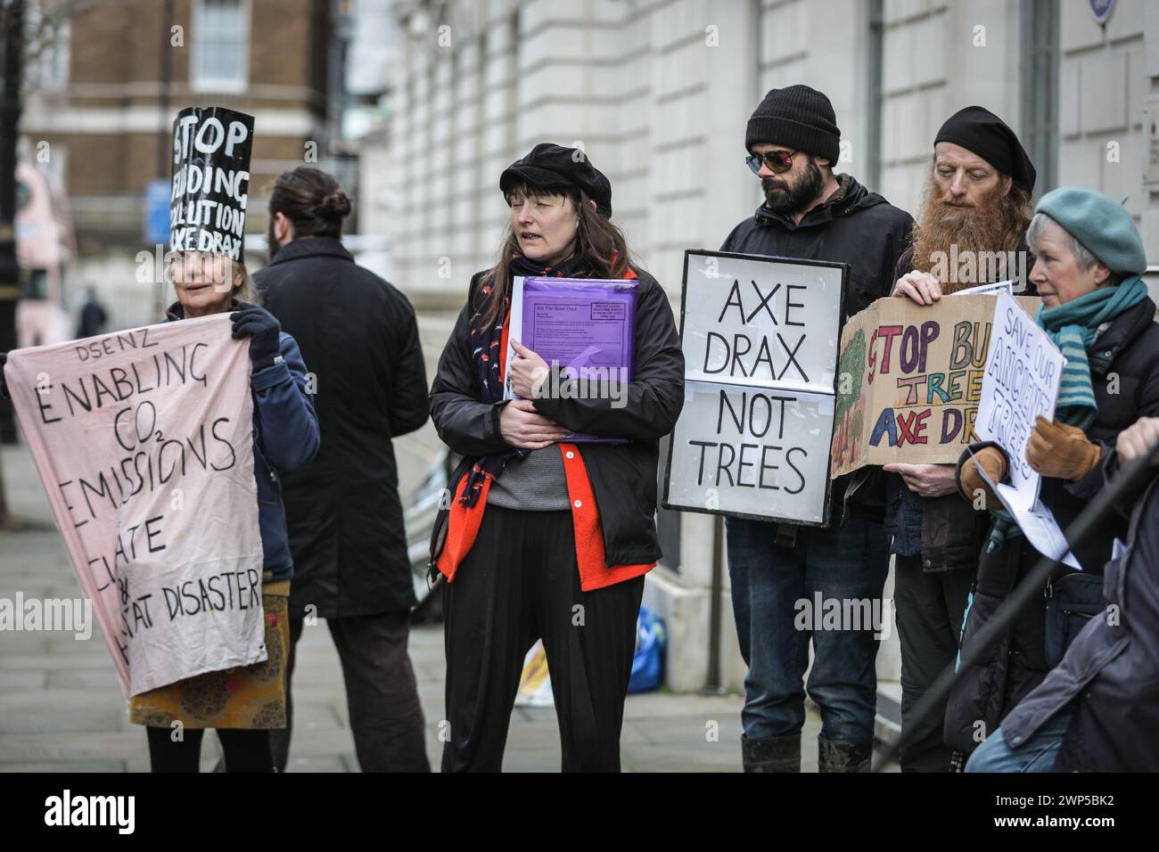 London, UK. 05th Mar, 2024. Protesters and activists from environmental ...