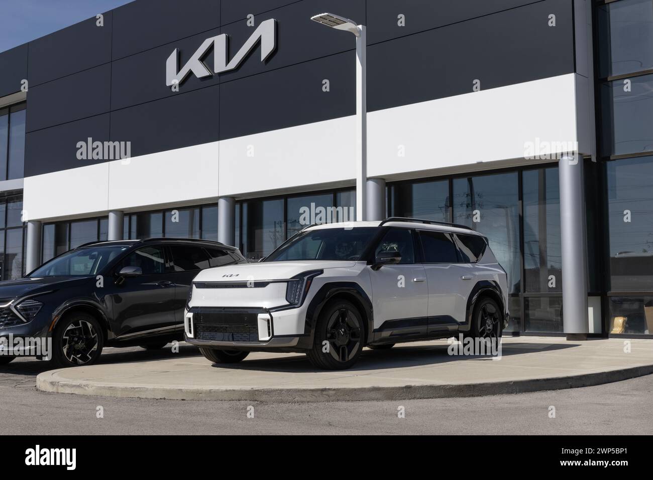 Indianapolis - February 3, 2024: Kia EV9 GT-Line EV Electric Vehicle ...