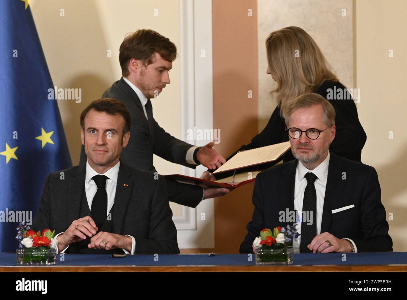 Prague, Czech Republic. 05th Mar, 2024. French president Emmanuel ...