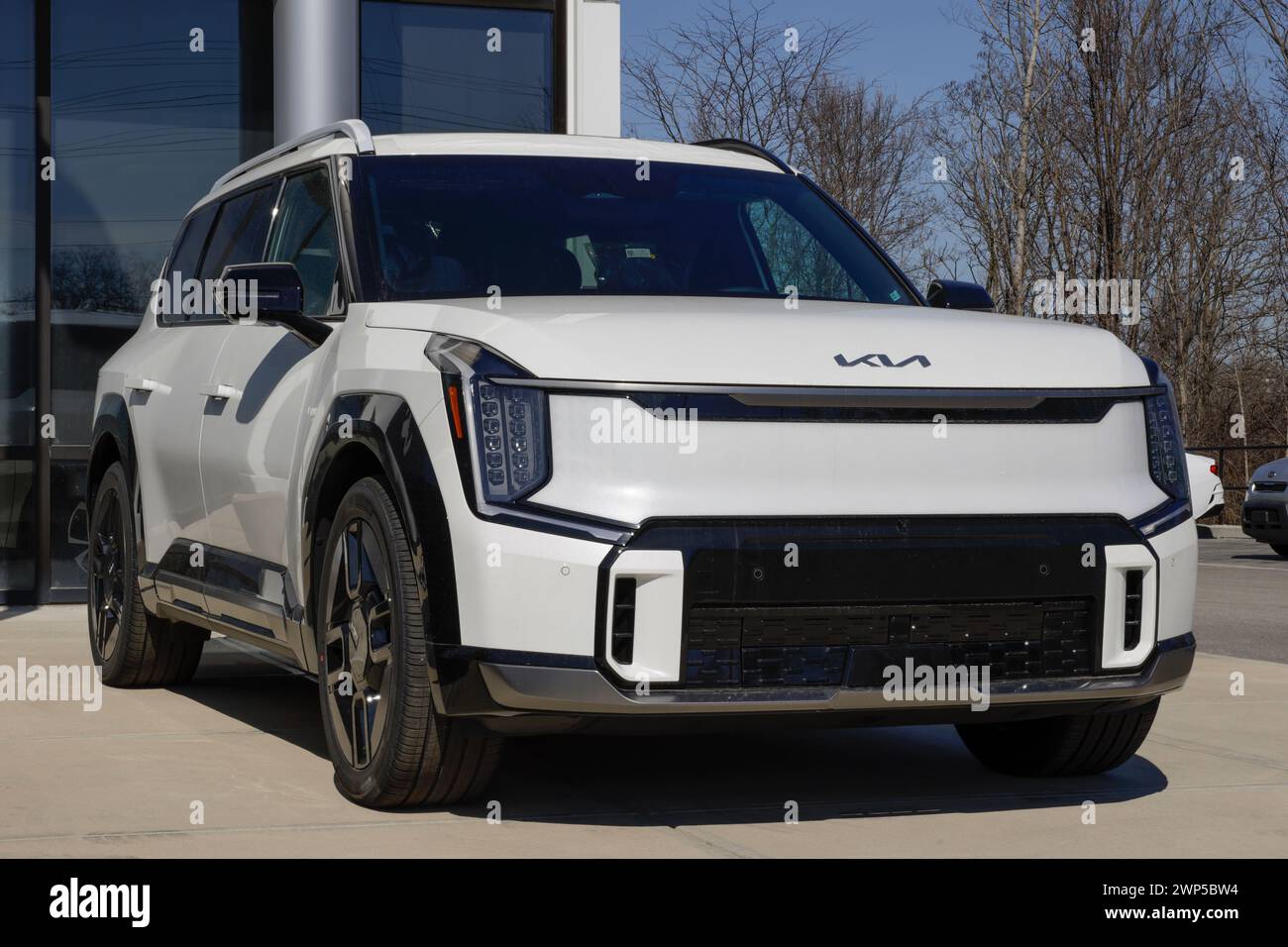 Indianapolis - February 3, 2024: Kia EV9 GT-Line EV Electric Vehicle ...