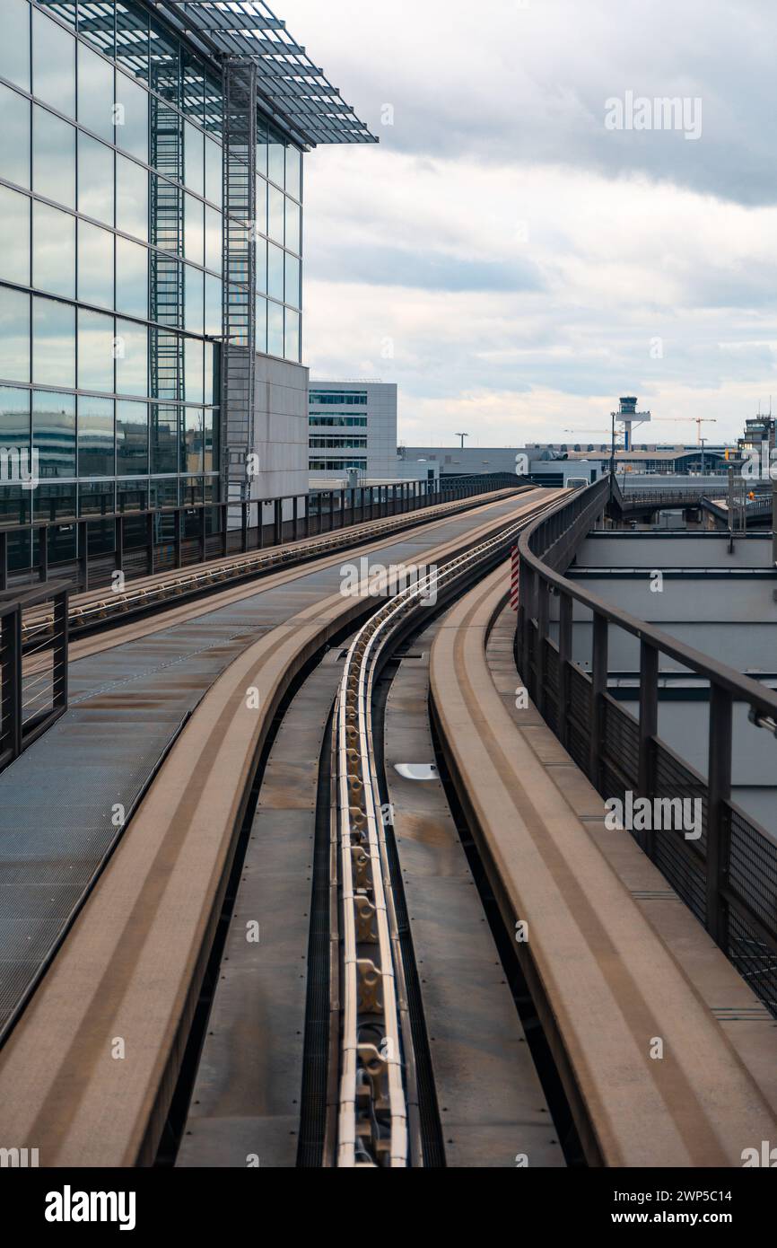 Frankfurt Airport, Germany - February 19, 2024: track of the SkyLine ...