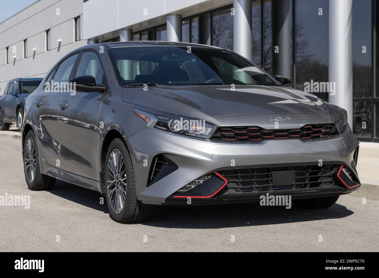 Indianapolis - February 3, 2024: Kia Forte GT-Line display at a ...