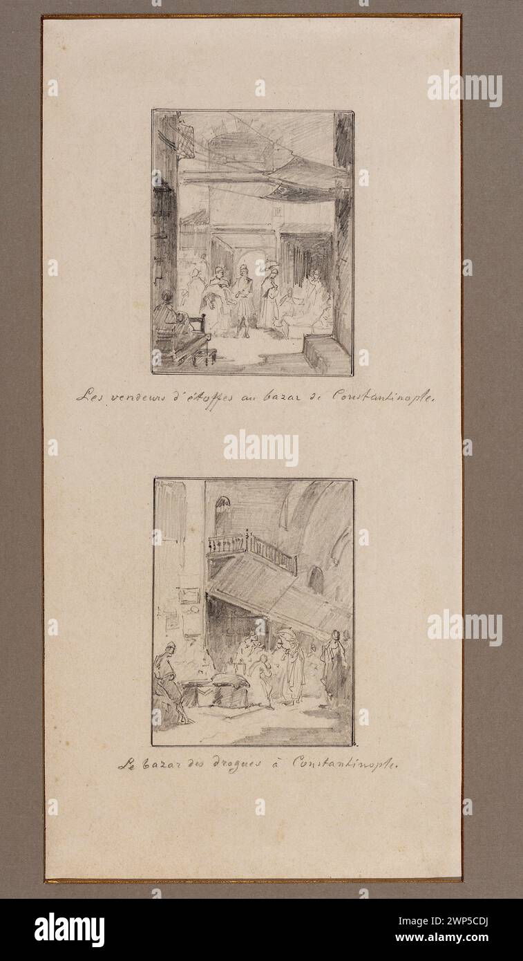 Chlebowski’s 1865–1878 drawings depict fabric sellers and spice vendors ...