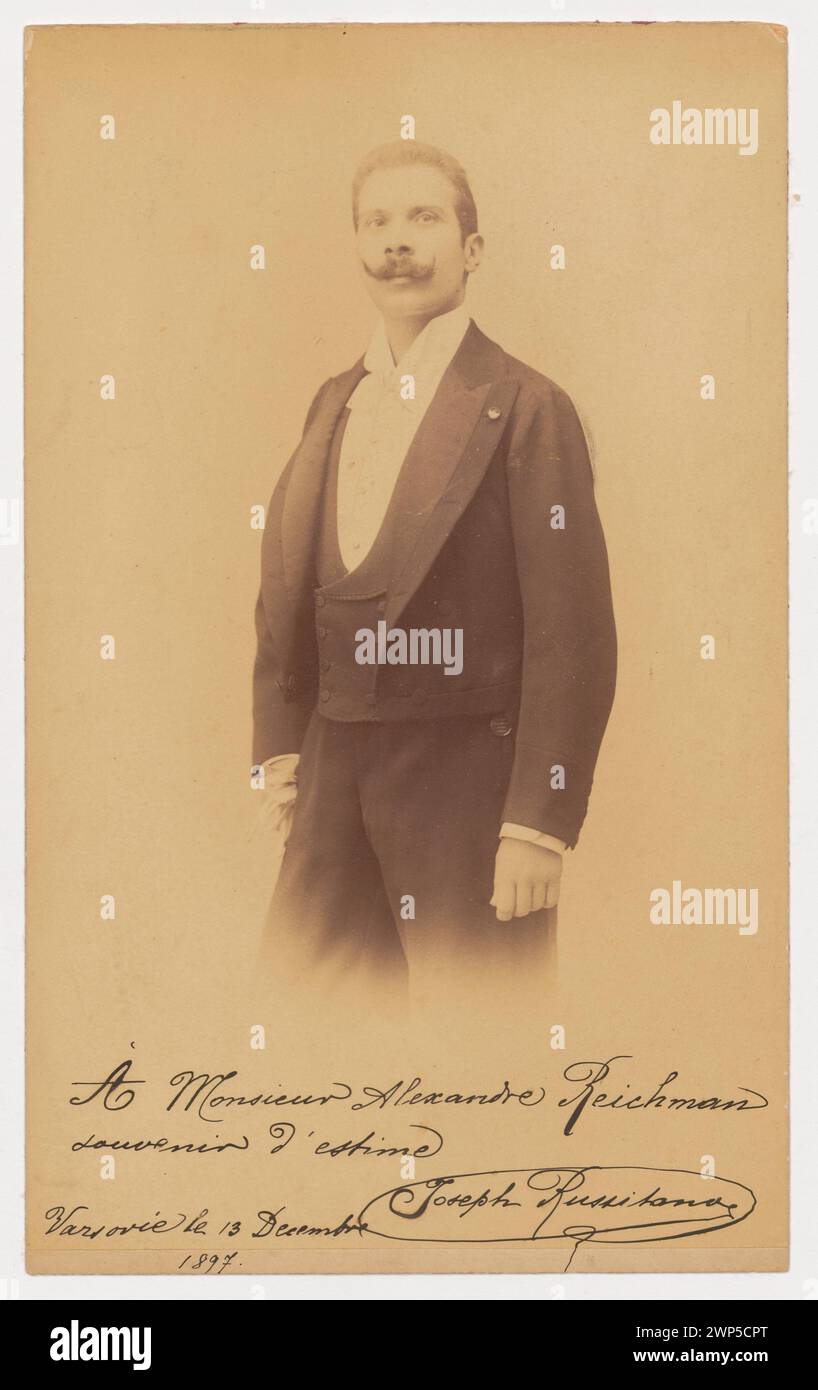 Portrait of Joseph (W for Aleksander Rajchman from December 13, 1897 ...