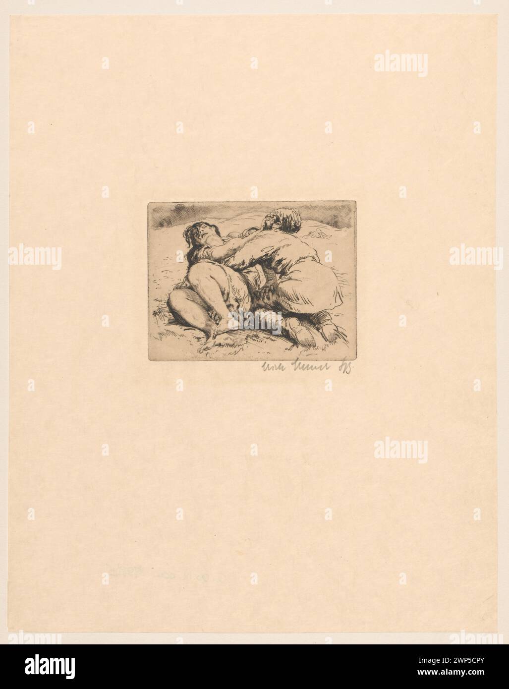 Board 4 by Erich Gruner (1915-1918) depicts Cossack soldiers committing ...