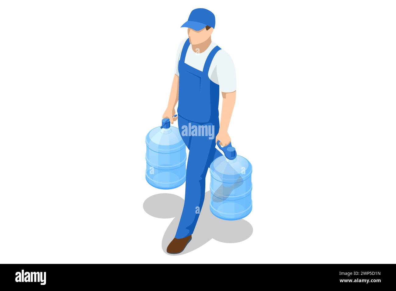 Delivery man wearing blue cap Stock Vector Images - Alamy