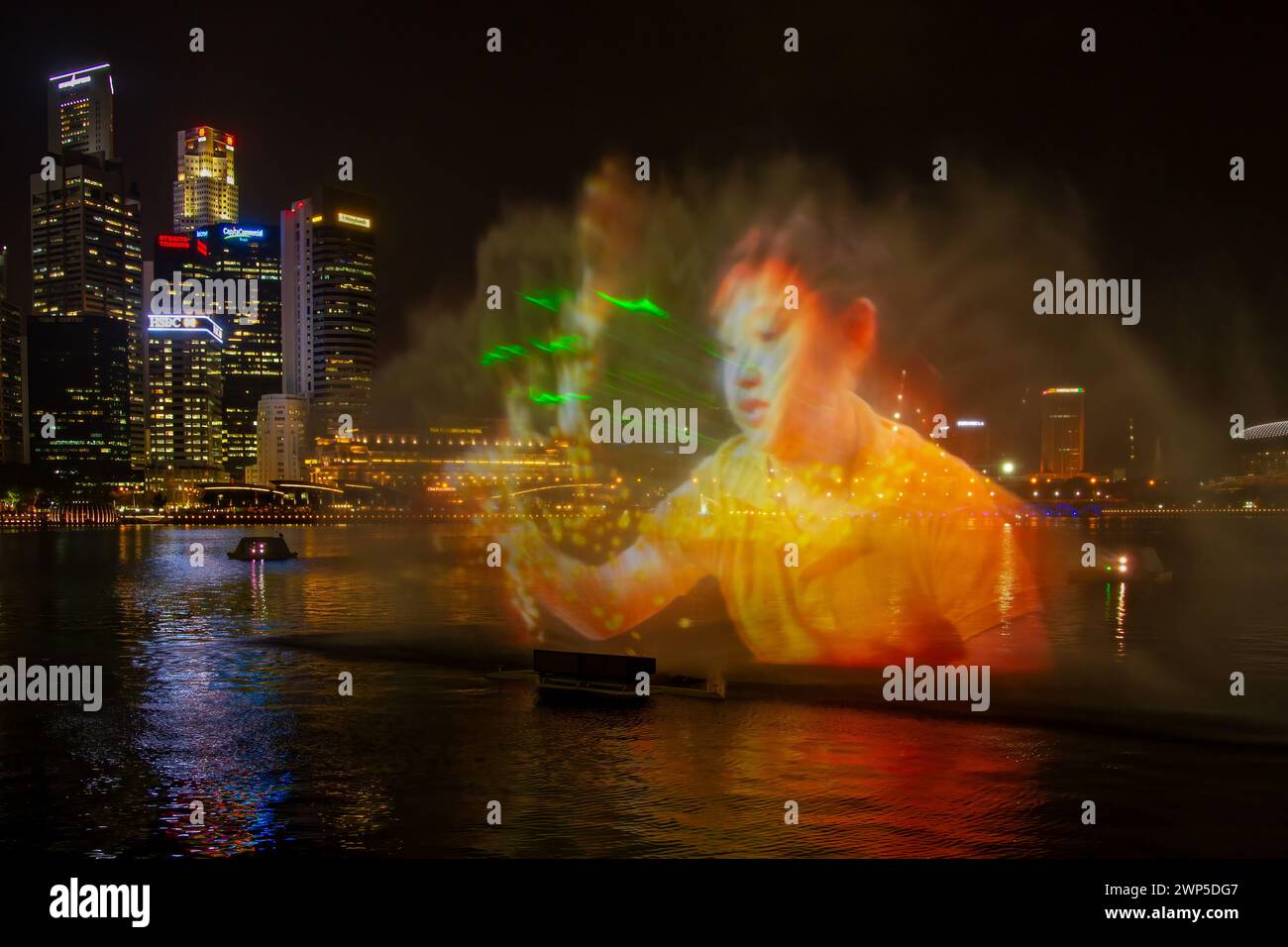 Water and lights display in Singapore Stock Photo - Alamy