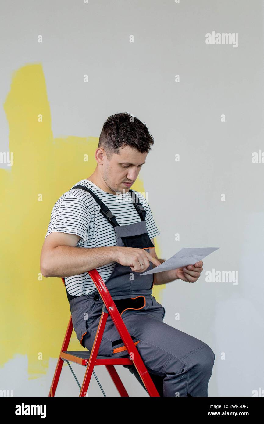 Professional painter decorator standing hi-res stock photography and ...