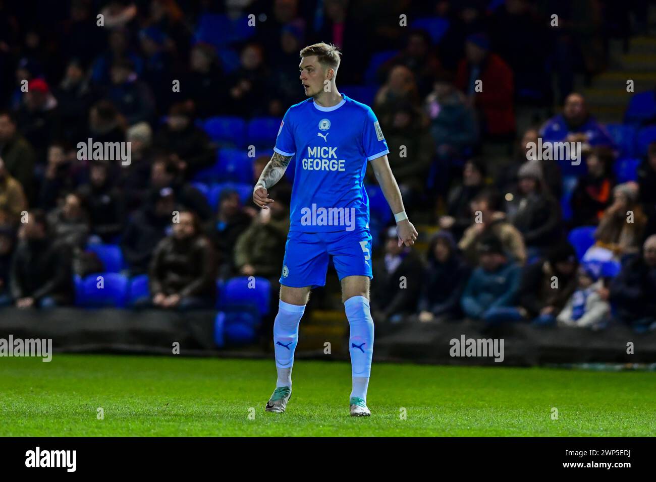 Josh Knight (5 Peterborough United) looks on during the Sky Bet League ...