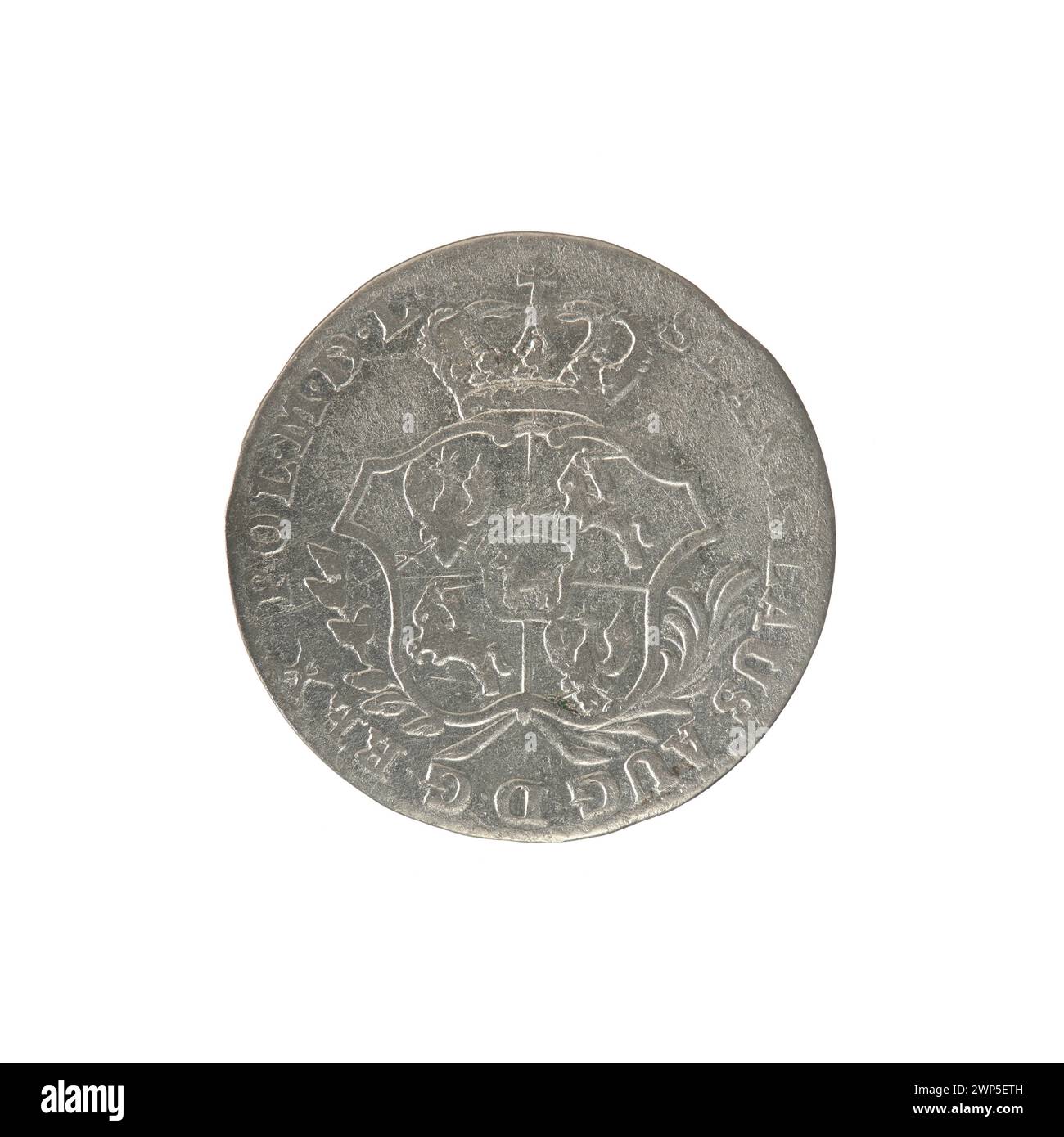 Two crowning grosze coins dated 1767 associated with King Stanisław ...