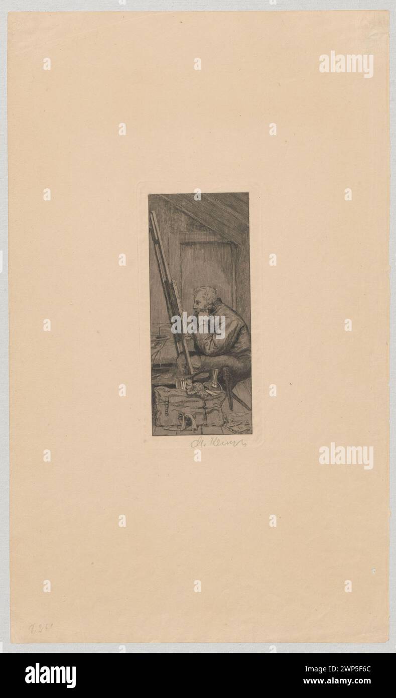 An 1880 artwork by Max Klinger depicts an artist in an attic studio ...