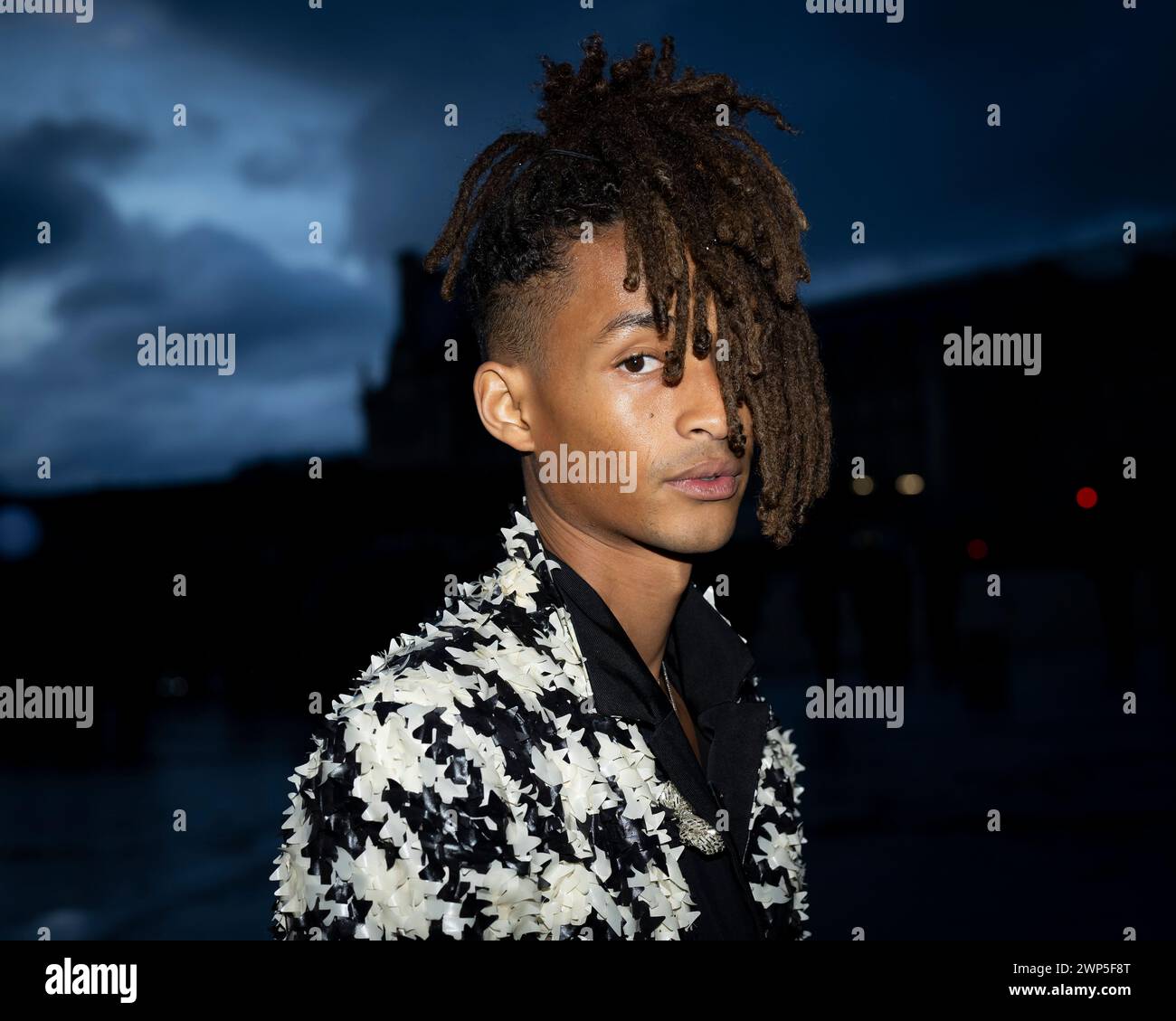 Jaden Smith arrives for the Louis Vuitton Fall/Winter 2024-2025 ready ...