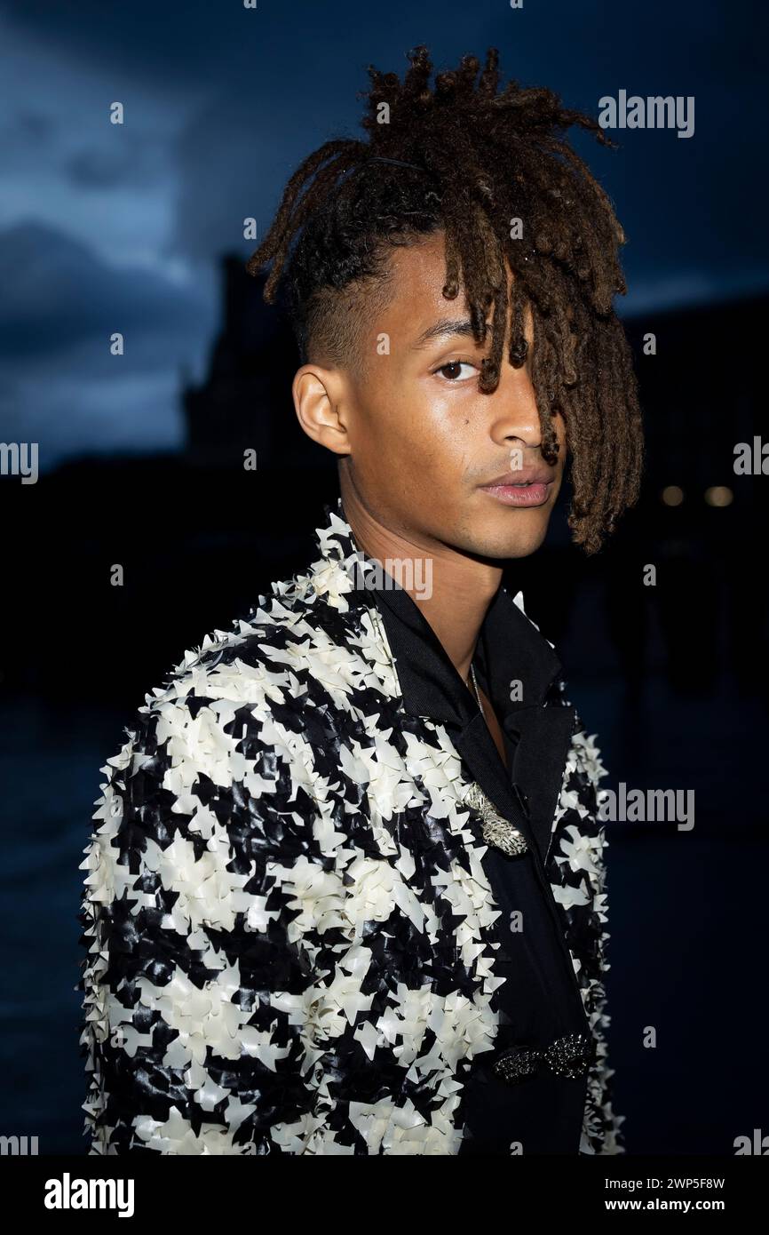 Jaden Smith arrives for the Louis Vuitton Fall/Winter 2024-2025 ready ...