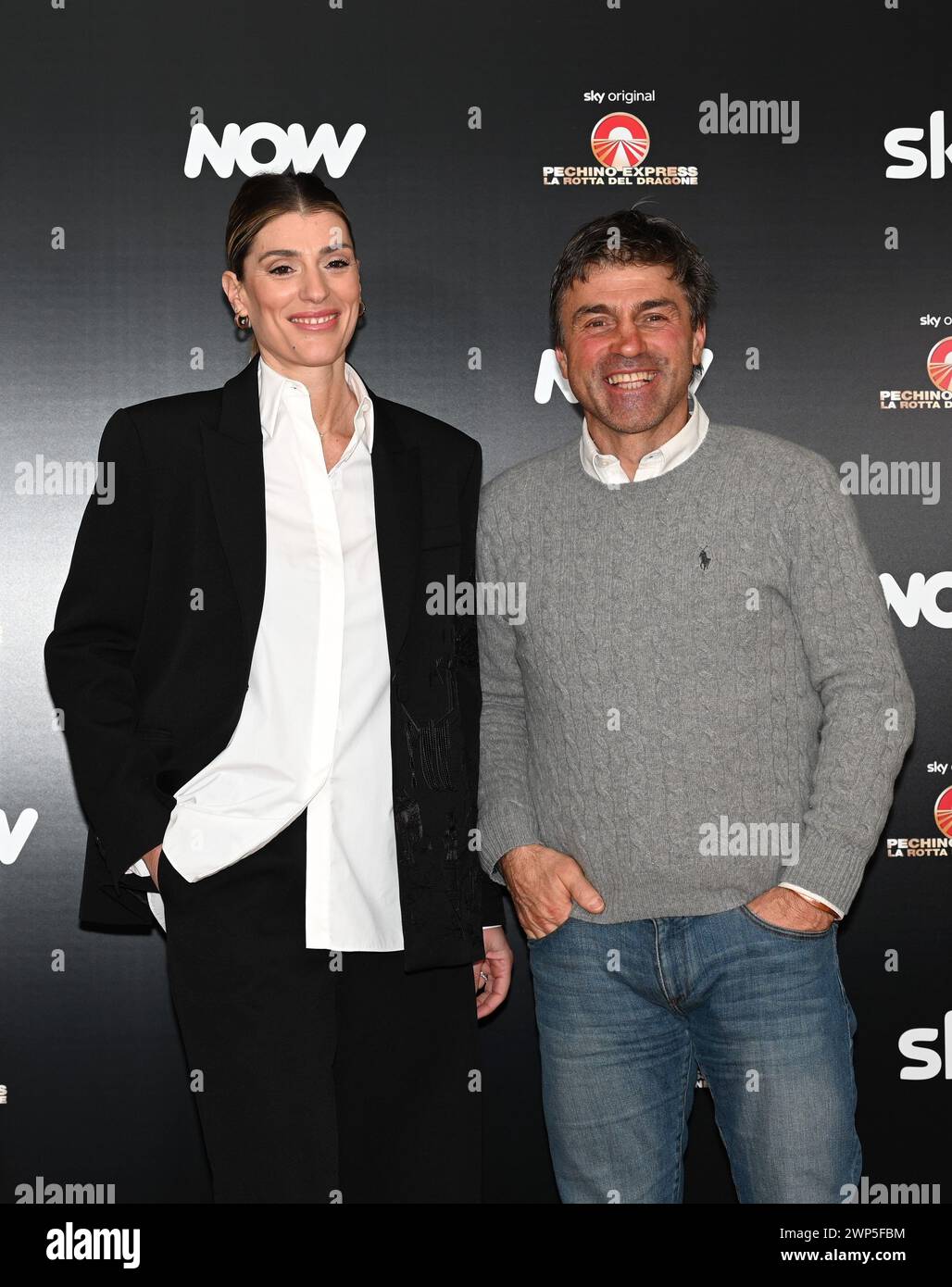 Milan, Italy PECHINO EXPRESS 2024 edition photocall Host Costantino ...