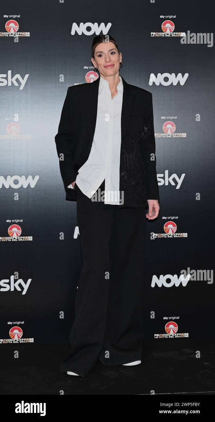 Milan, Italy PECHINO EXPRESS 2024 edition photocall Host Costantino ...