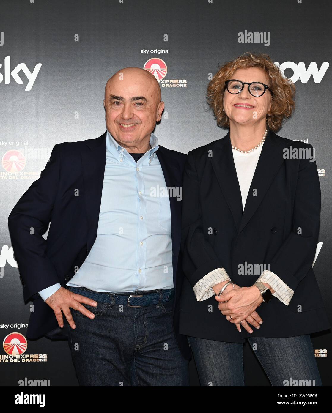 Milan, Italy PECHINO EXPRESS 2024 edition photocall Host Costantino ...