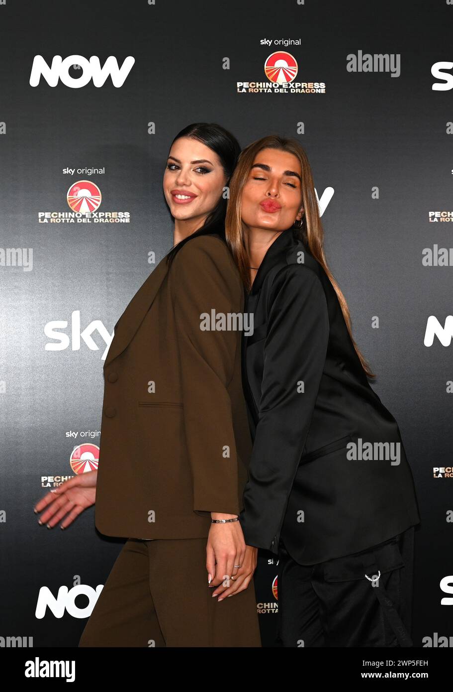 Milan, Italy PECHINO EXPRESS 2024 edition photocall Host Costantino ...