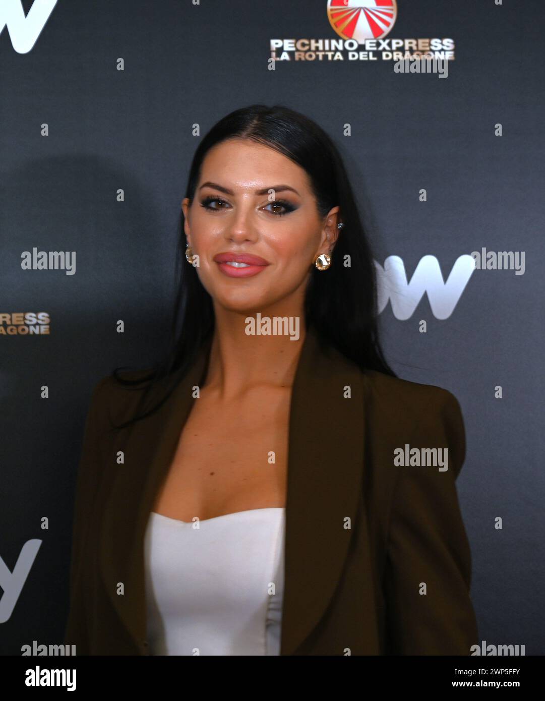 Milan, Italy PECHINO EXPRESS 2024 edition photocall Host Costantino ...