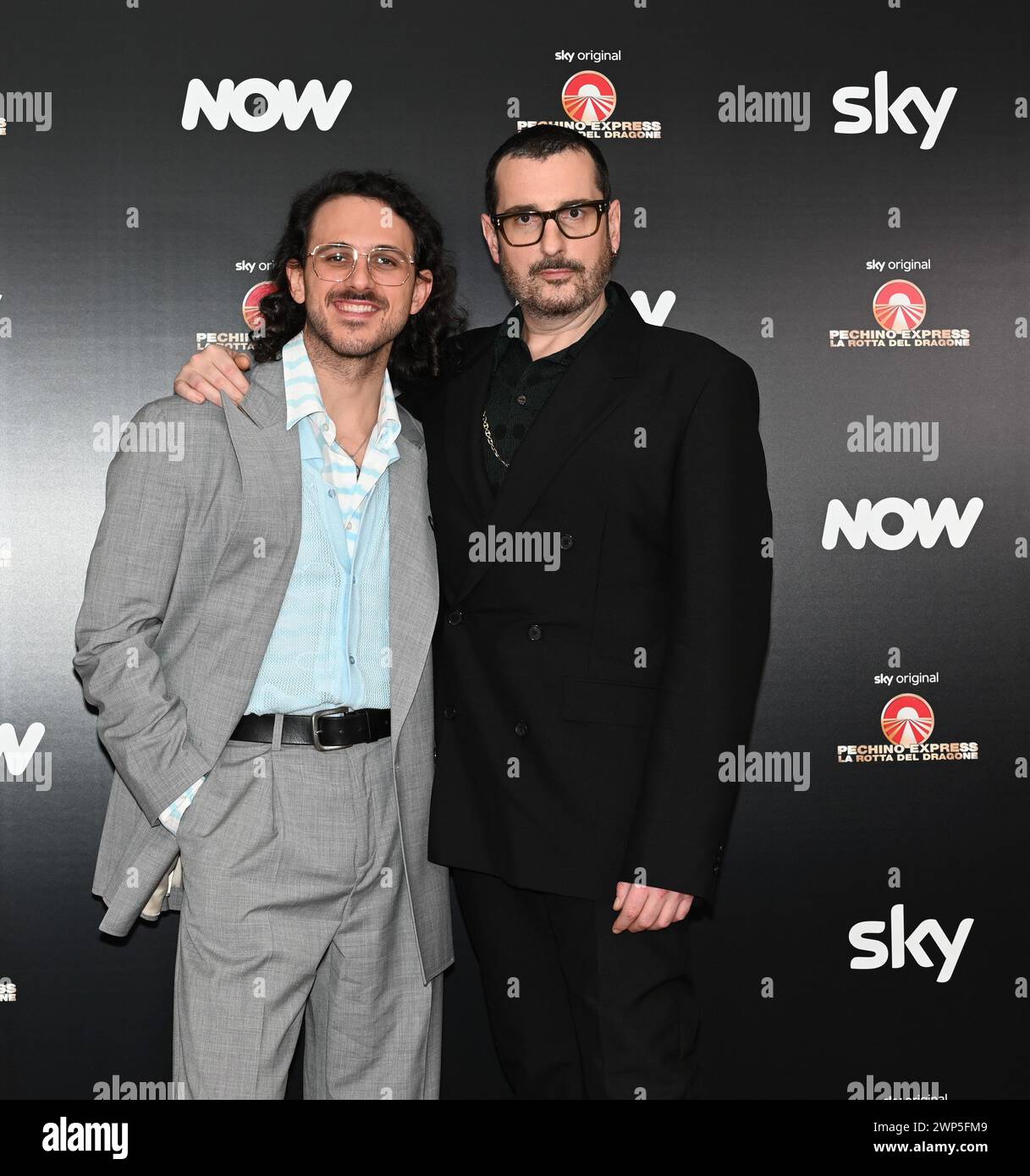 Milan, Italy PECHINO EXPRESS 2024 edition photocall Host Costantino ...