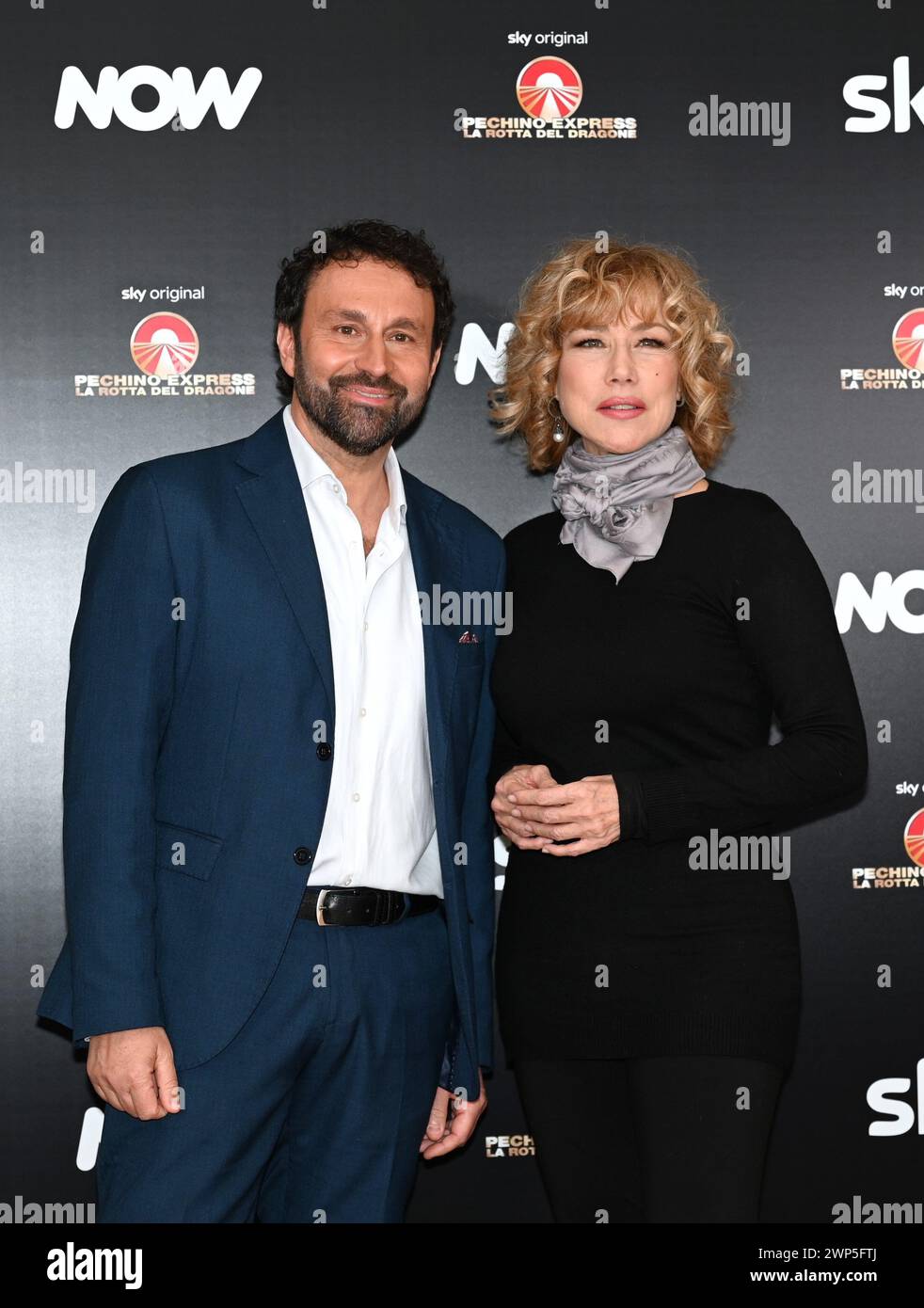 Milan, Italy PECHINO EXPRESS 2024 edition photocall Host Costantino ...