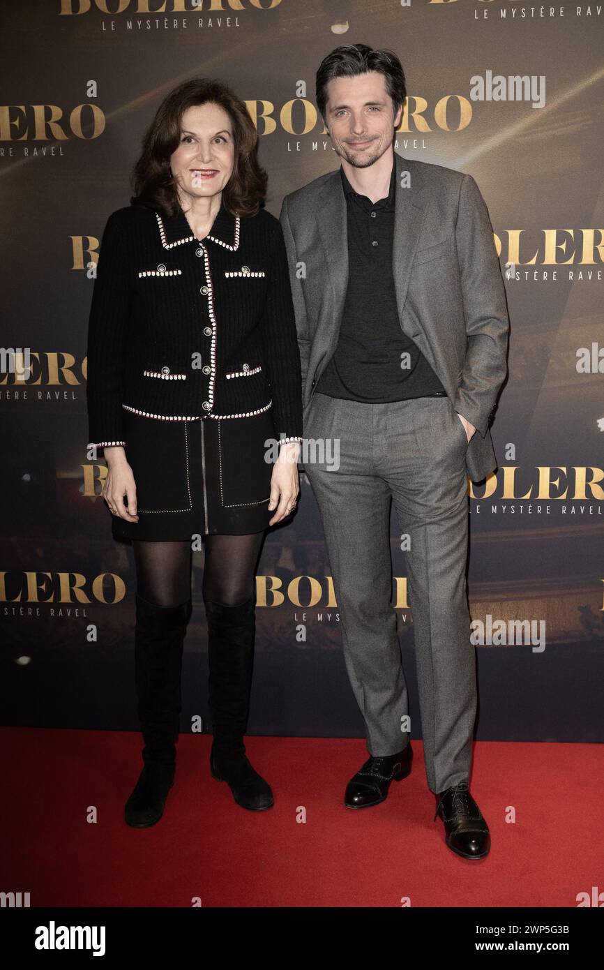 Paris, France. 28th Jan, 2024. Anne Fontaine and Raphael Personnaz ...