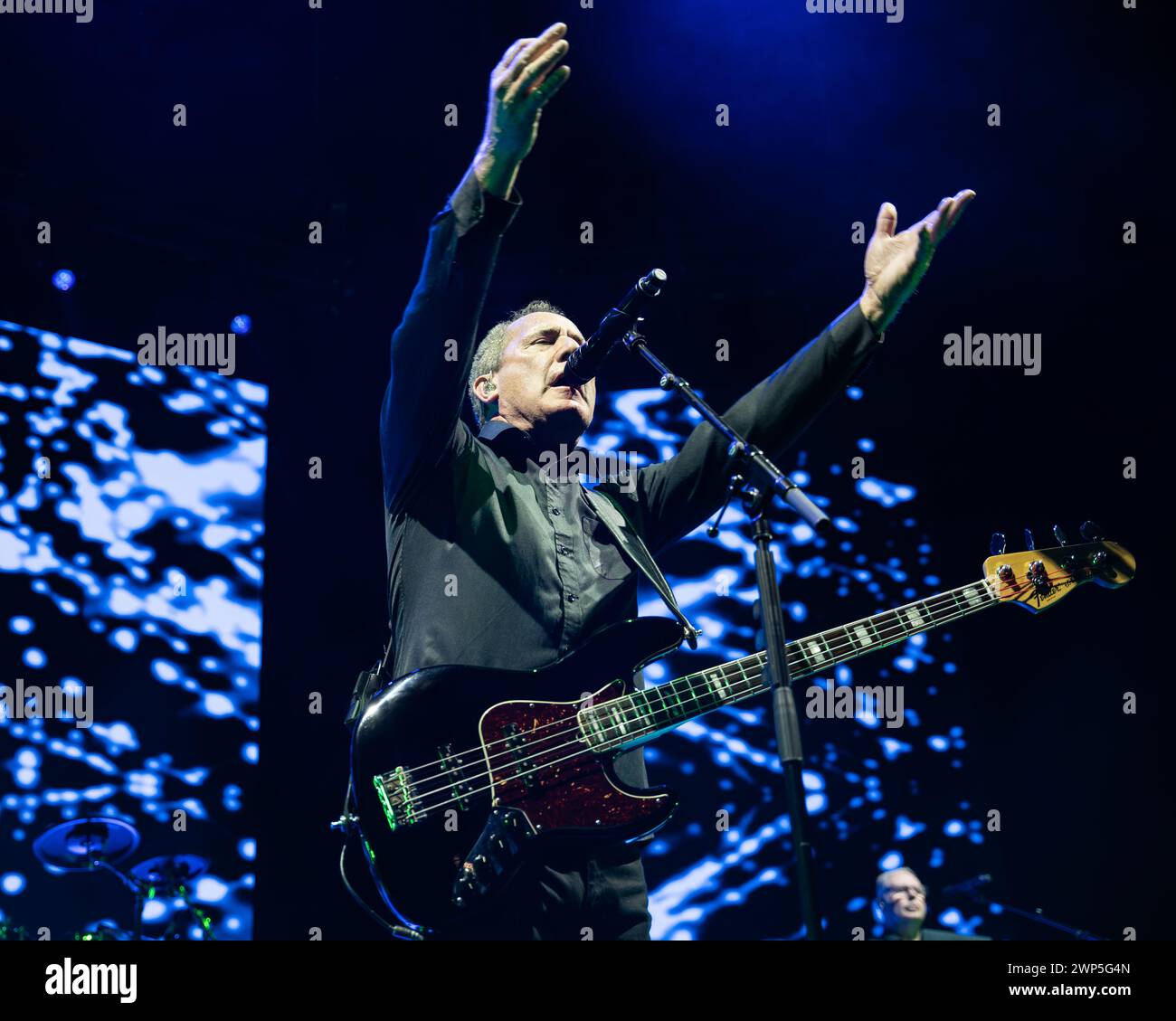 LEEDS, UK. 5th March 2024. OMD, Bauhaus Staircase Tour. Lead singer ...