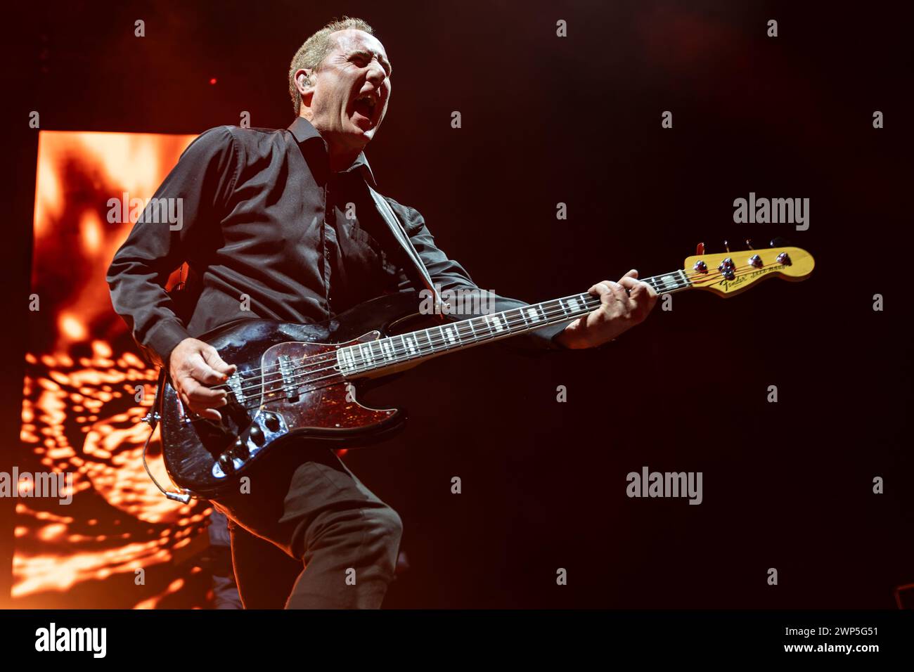 LEEDS, UK. 5th March 2024. OMD, Bauhaus Staircase Tour. Lead singer ...