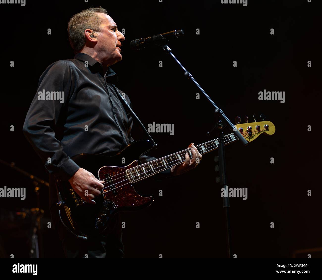 LEEDS, UK. 5th March 2024. OMD, Bauhaus Staircase Tour. Lead singer ...