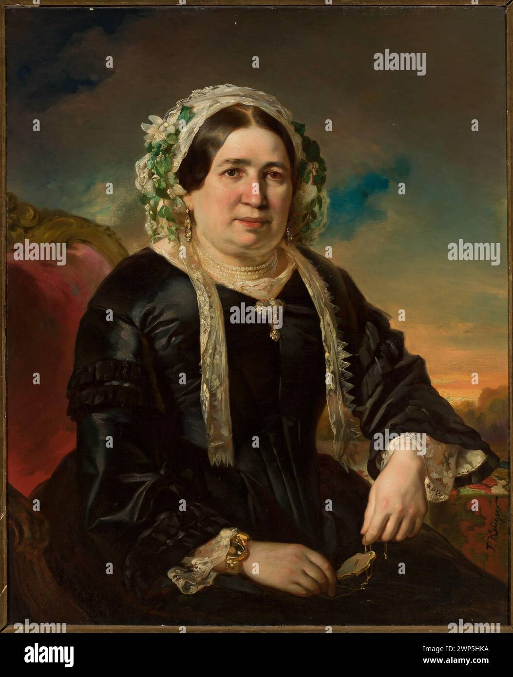 Portrait of a woman in a cap; Krüger, Franz (1797-1857); 19th century ...