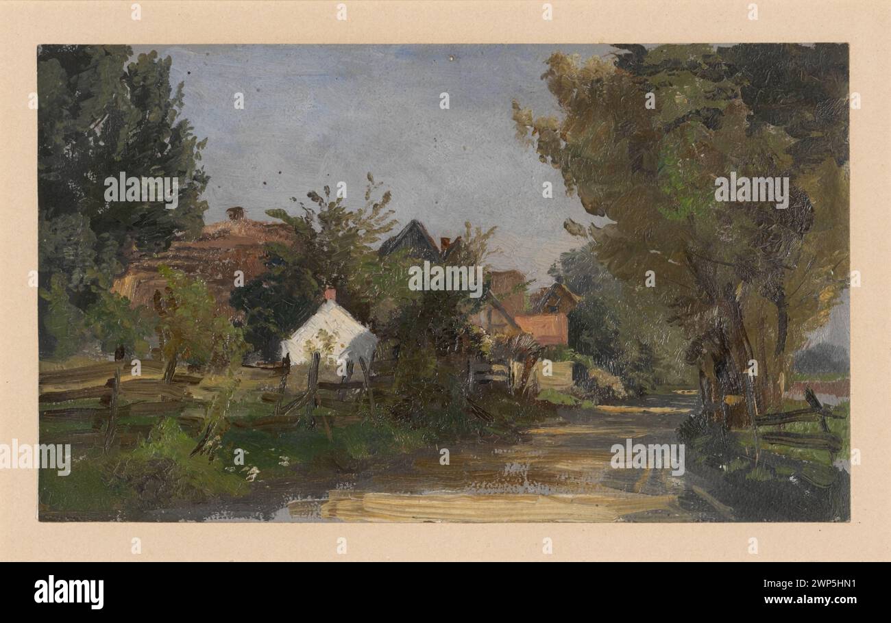 Drawings of rural buildings and landscapes in Skokowa, Lower Silesia ...