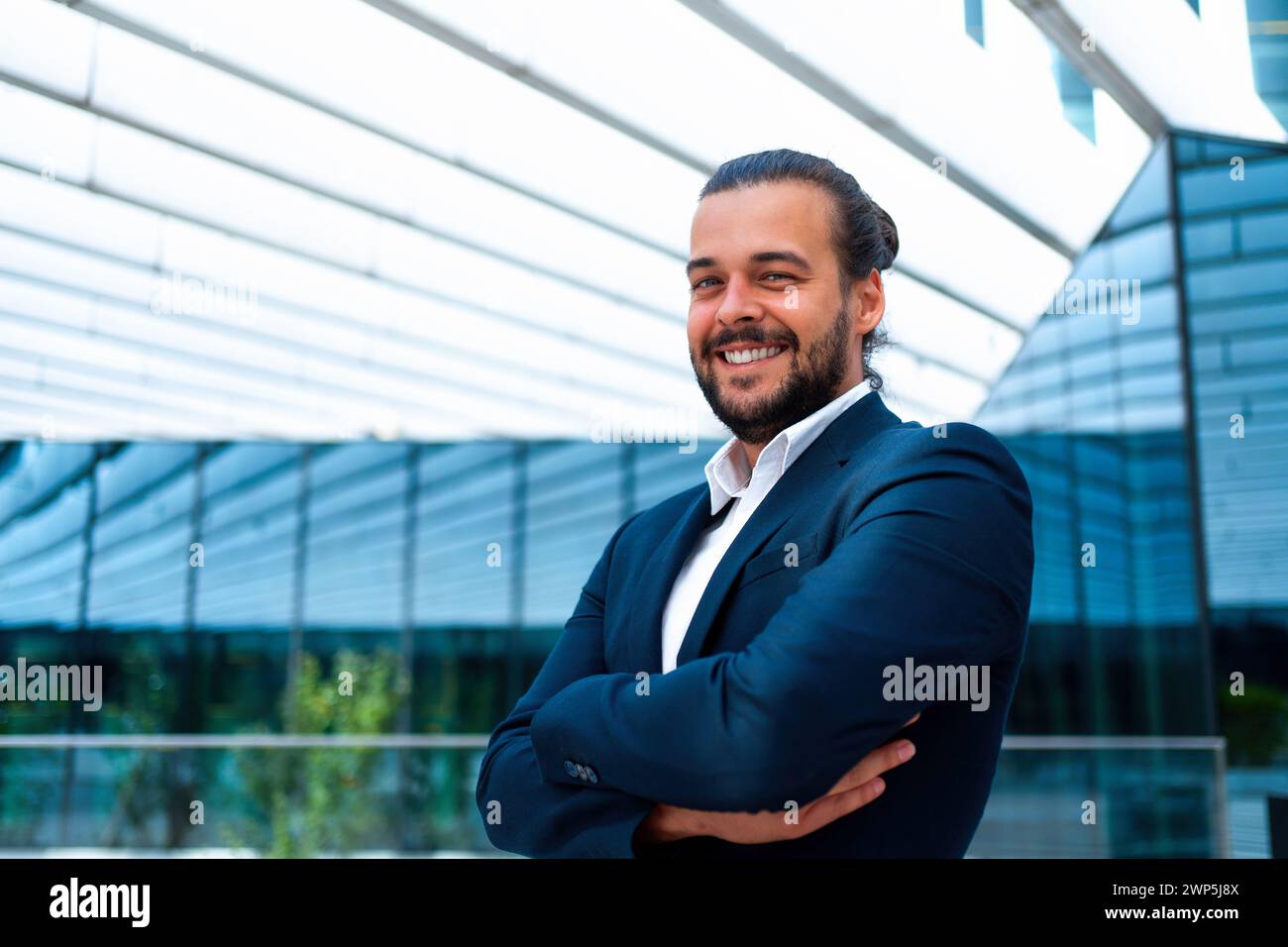 Happy financier in formal suit hi-res stock photography and images - Alamy