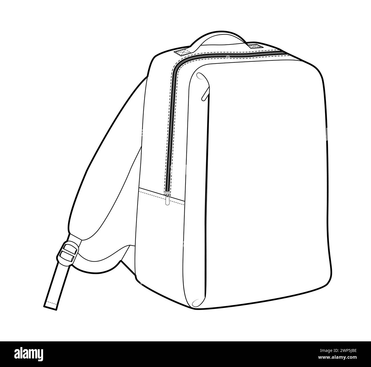 Child with backpack side view Stock Vector Images - Alamy