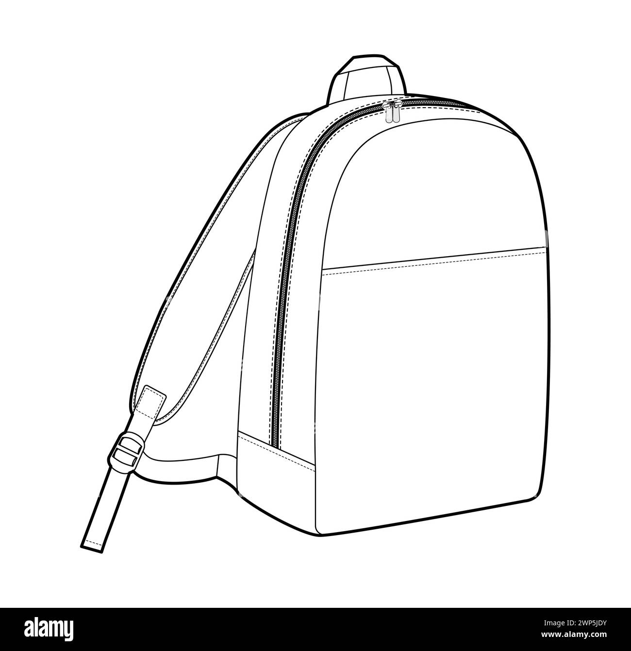 Minimal backpack silhouette bag. Fashion accessory technical ...