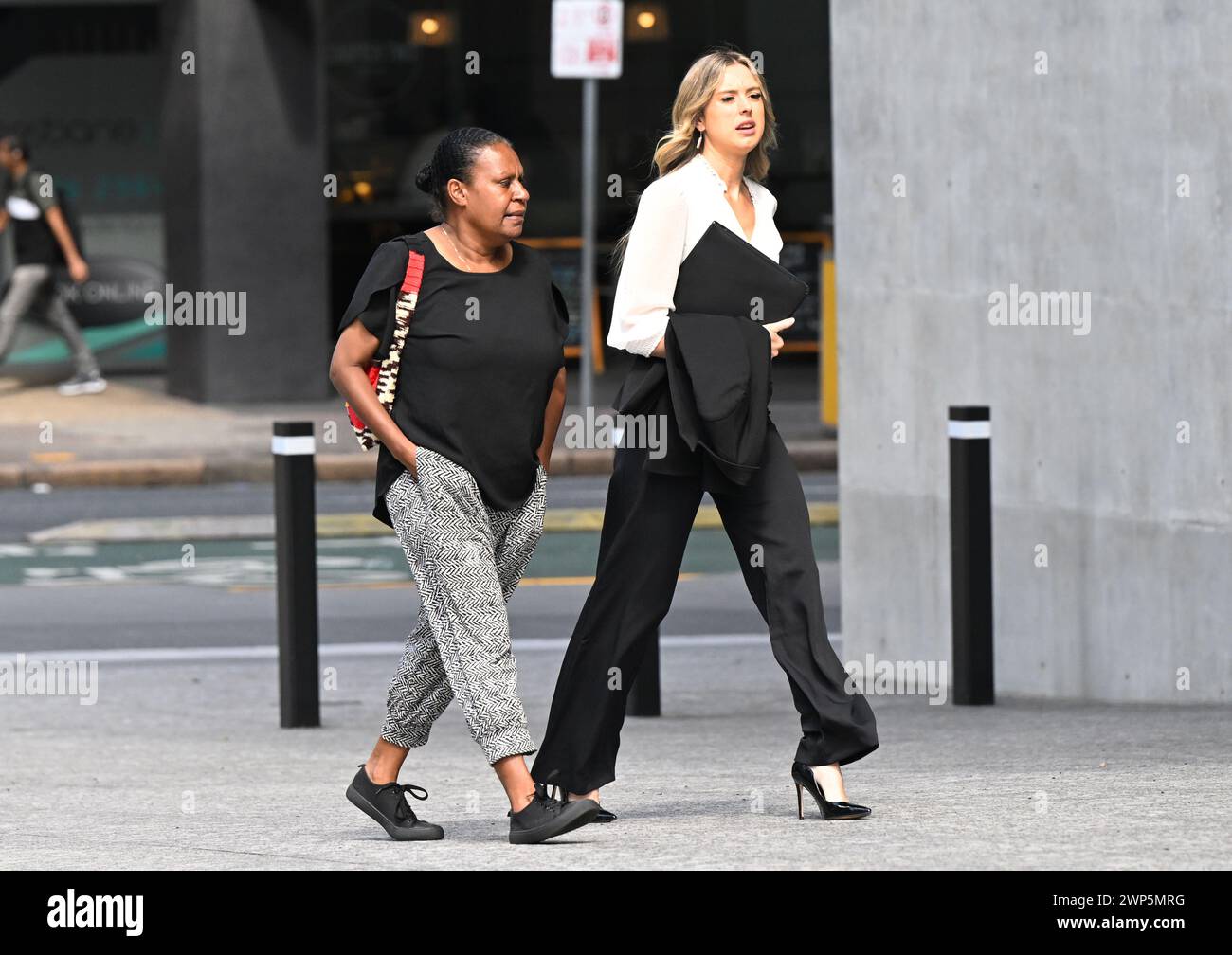 Brisbane, Australia. 06th Mar, 2024. Rebecca Beverley Naawi (left) is ...