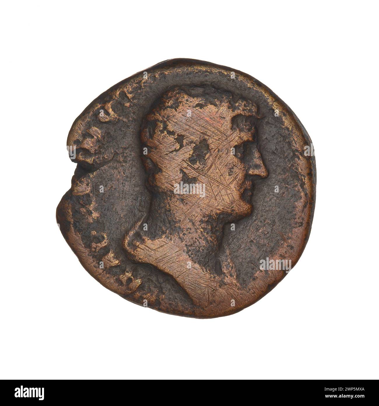 Roman AS coin of Emperor Hadrian (76–138, ruled 117–138, dated 119–138 ...