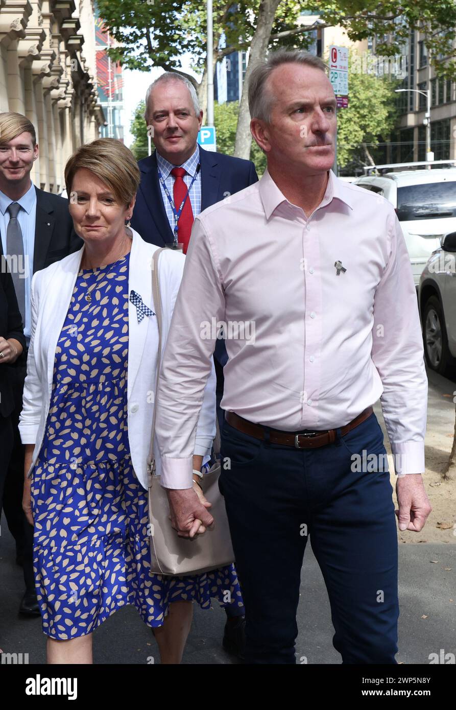 Melbourne, Australia. 06th Mar, 2024. Andrew Prestney and his wife ...