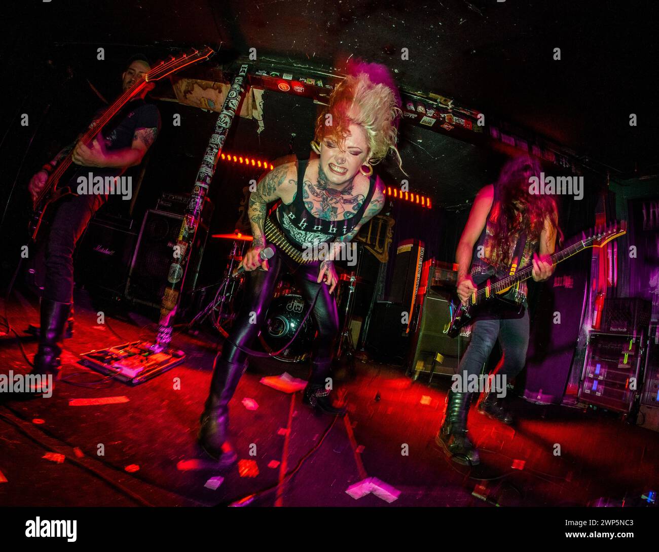 The band DIE SPITZ performs at the FarOut Lounge, Austin, Texas Stock ...