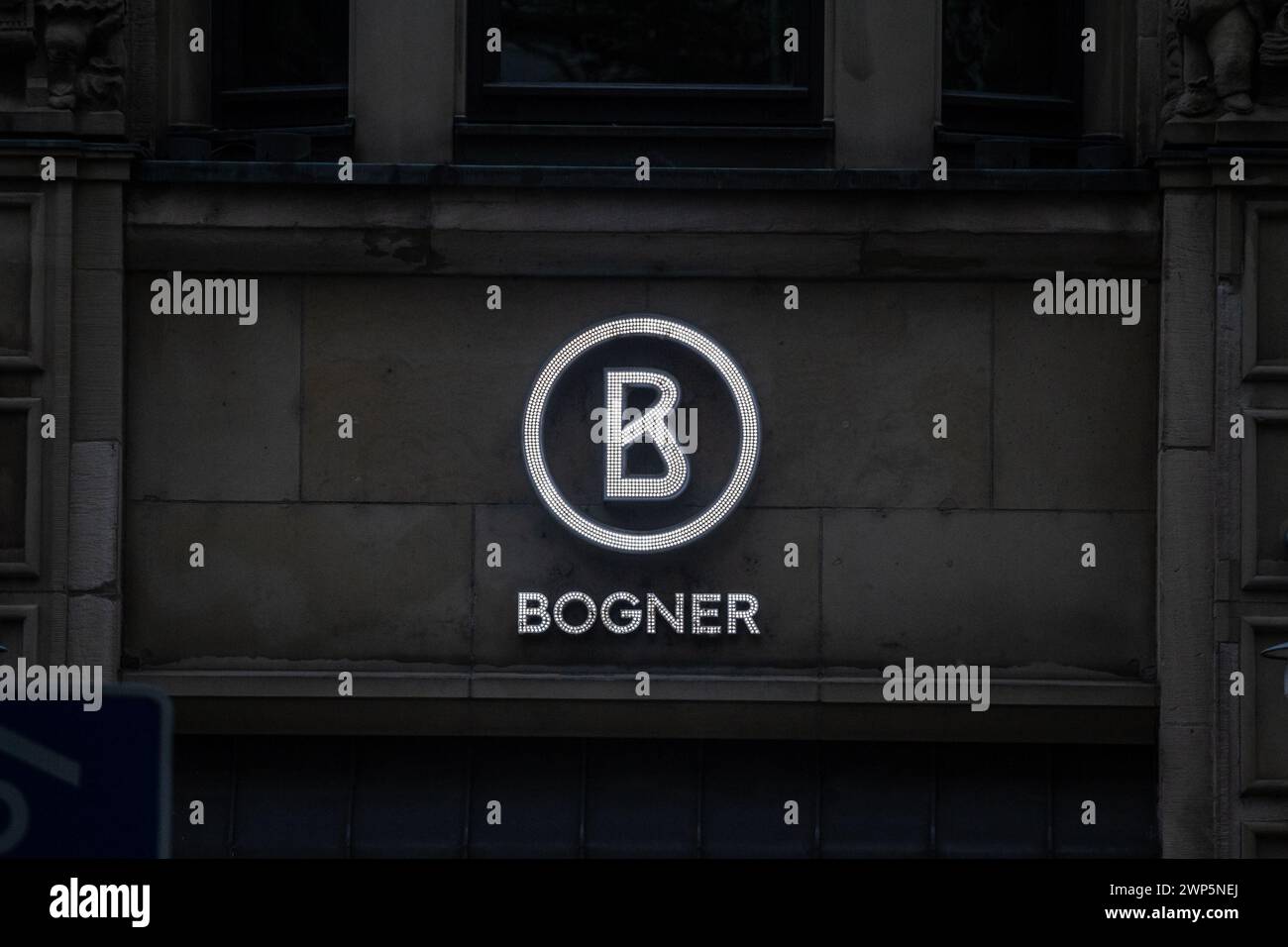 Picture of a sign with the logo of Bogner on their boutique for Cologne ...