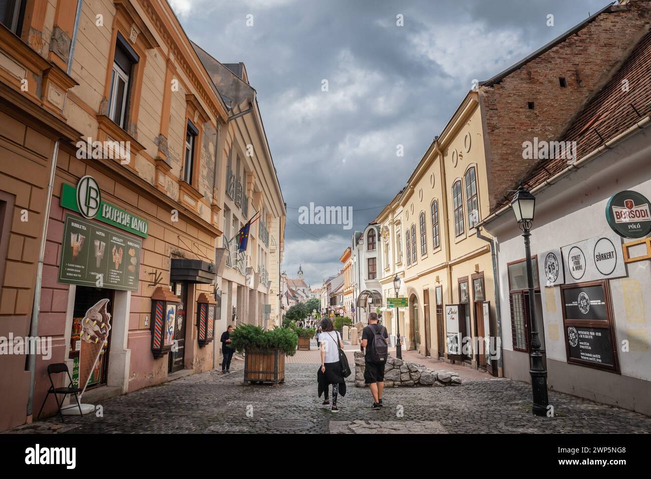 Picture of the main pedestrian street of Pecs, Kiraly utca street, at ...