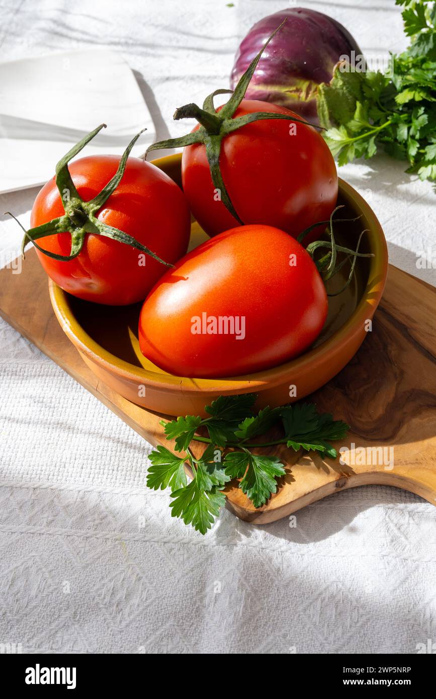 Roma tomatoes harvesting hi-res stock photography and images - Alamy