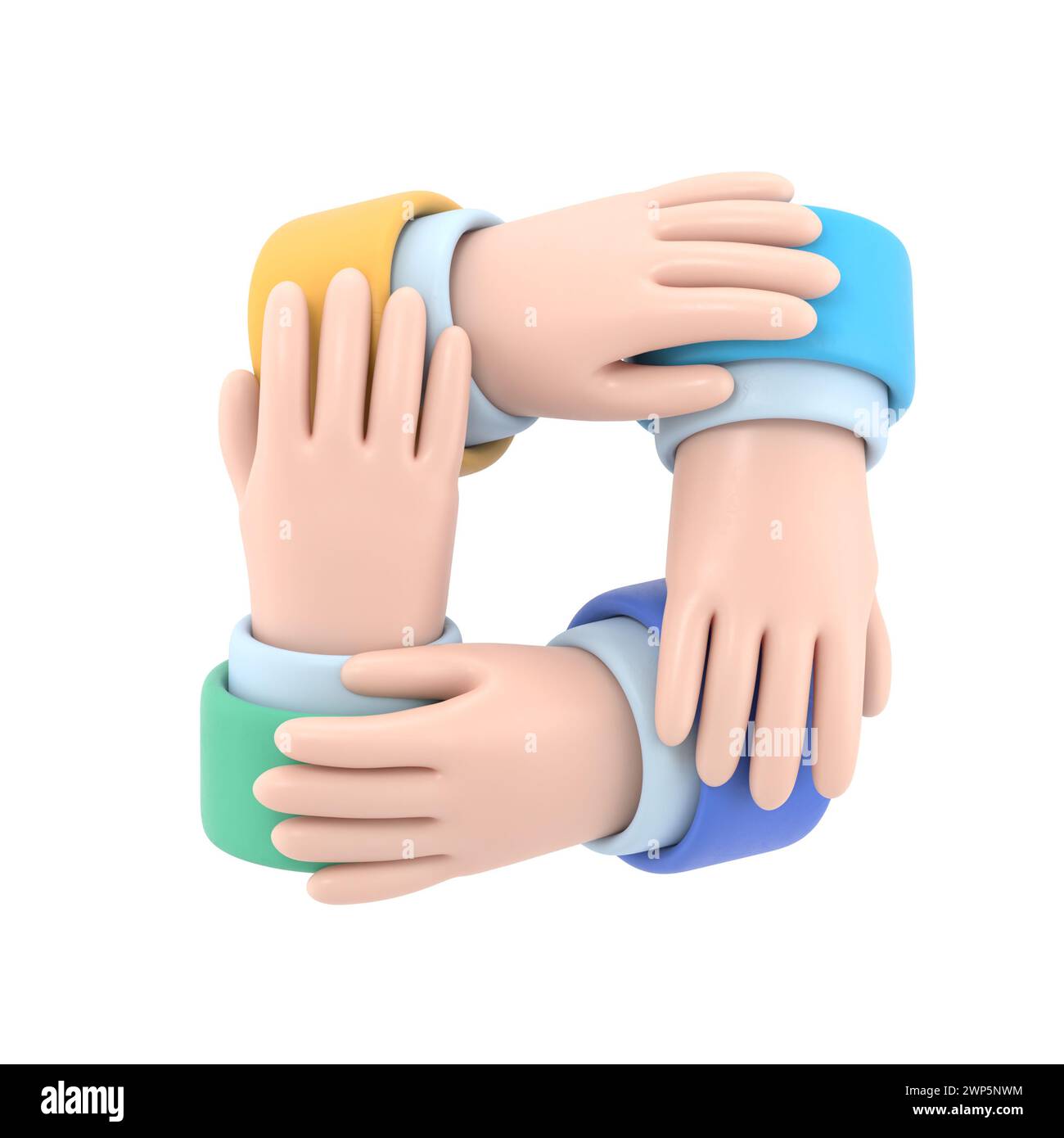 Cartoon Gesture Icon Mockup.Four diverse men holding each others wrists ... Cartoon Gesture Icon Mockup.Four diverse men holding each others wrists ...