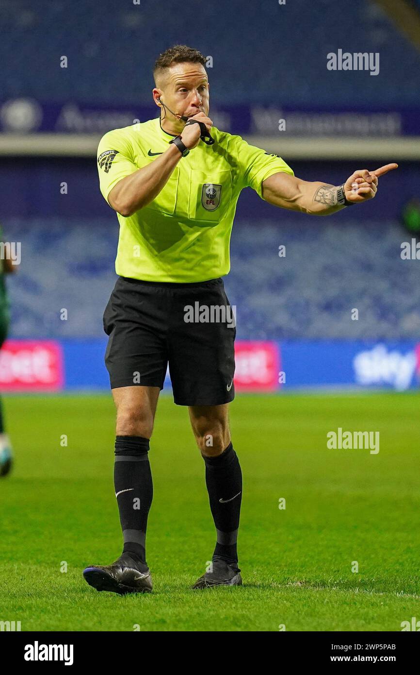 Sheffield, UK. 05th Mar, 2024. Referee Stephen Martin during the ...