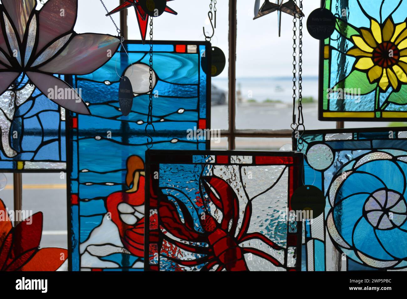 Looking through stained glass window hi-res stock photography and ...